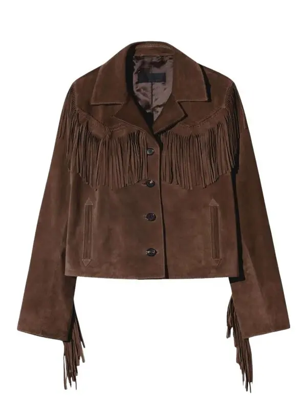 NILI LOTAN Eloi Suede Jacket - Hazelnut