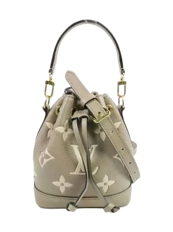 LOUIS VUITTON Nano Noe Monogram Bucket Bag - Grey