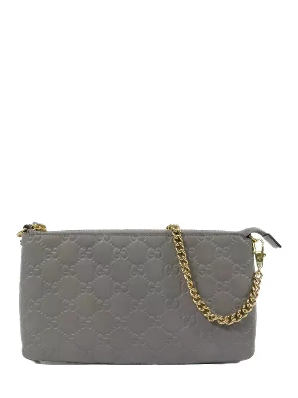 Gucci Gg Embossed Clutch Bag - Grey