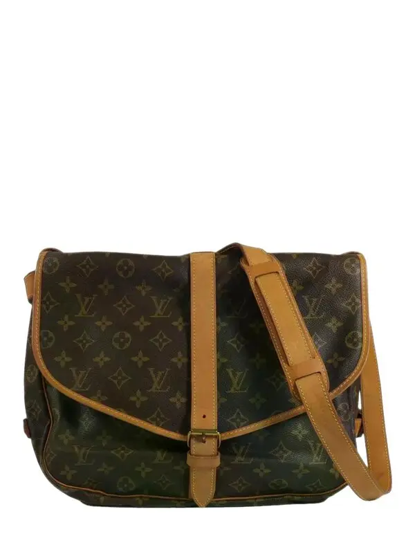 LOUIS VUITTON Saumur Monogram Messenger Bag - Brown