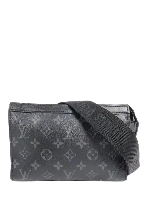 LOUIS VUITTON Monogram Eclipse Gaston Messenger Bag - Black