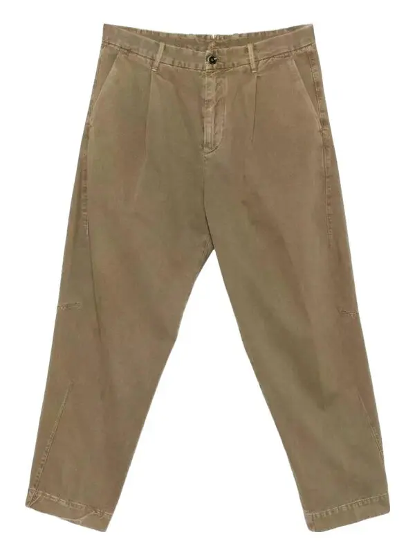 NINE:INTHE:MORNING Giulio Pleated-front Trousers - Brown