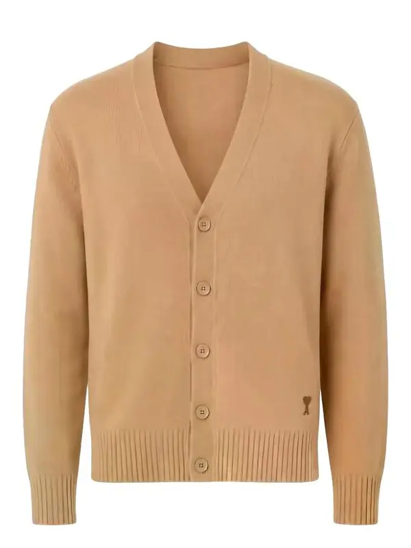 AMI Paris De Coeur Cardigan - Brown