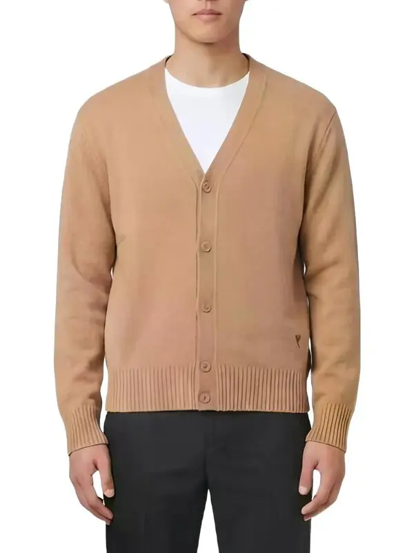 AMI Paris De Coeur Cardigan - Brown