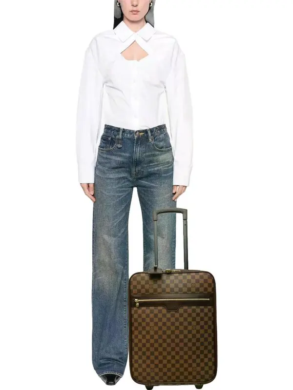 LOUIS VUITTON 2009 Damier Ebene Pegase 45 Travel Bag - Brown