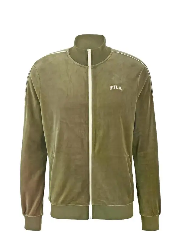 FILA Velour-textured Side-stripe Sweater - Green