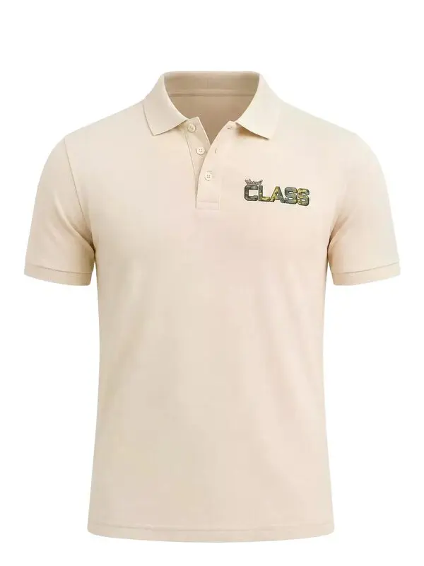 Roberto Cavalli Chest-print Polo Shirt - Neutrals