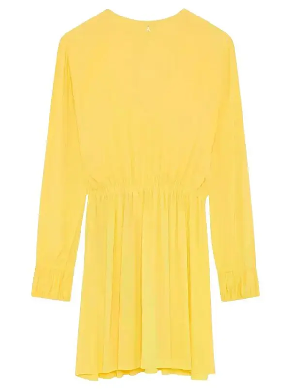 Patrizia Pepe Crepe Wrap-design Dress - Yellow