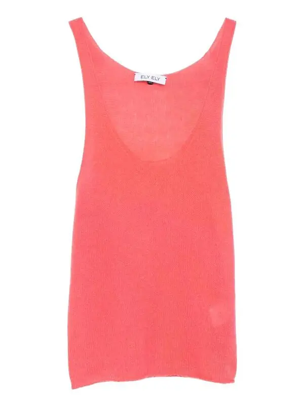 ELY ELY Fine-knit Tank Top - Pink