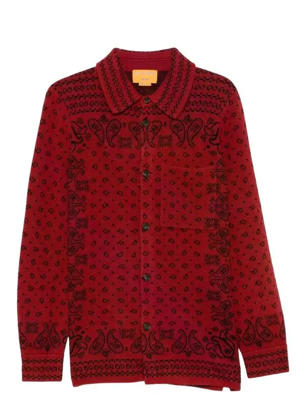 Guest In Residence Paisley-patterned Overshirt - Red