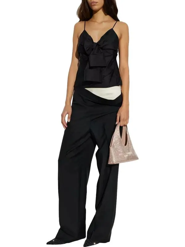 Alexander Wang Bow-detail Silk Top - Black