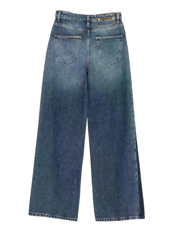 Iceberg Panelled Wide-leg Jeans - Blue