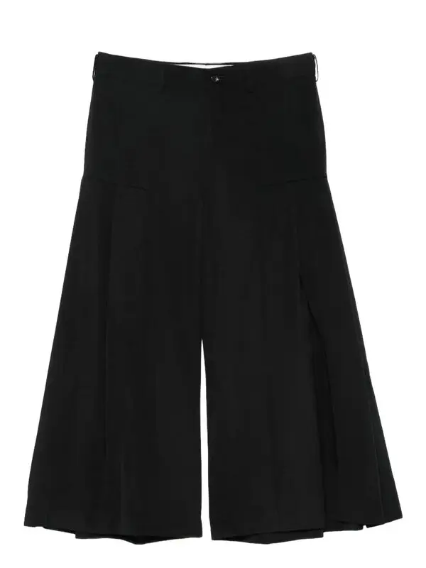 Comme Des Garçons Pleated Wool Trousers - Black