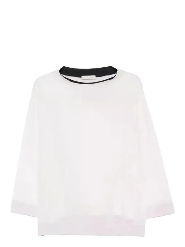 Liviana Conti Side-slit Sweater - White