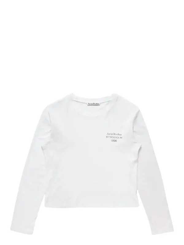 Acne Studios Distressed Logo T-shirt - White