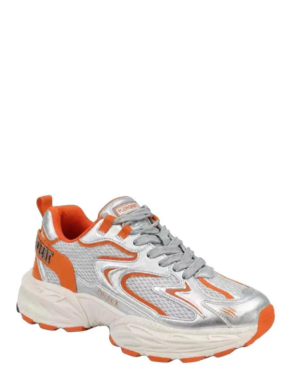 PLEIN SPORT The Pulse X Metallic Sneakers - Grey