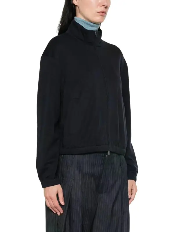 Max Mara High-neck Zip-up Bomber Jacket - Blue