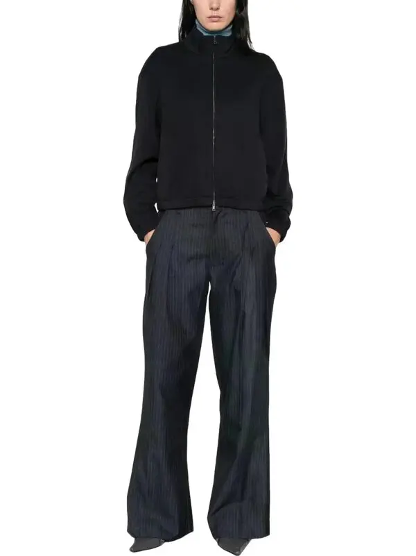 Max Mara High-neck Zip-up Bomber Jacket - Blue