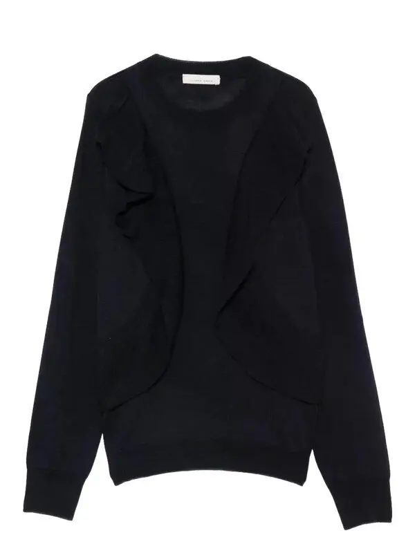 Liviana Conti Ruffled Long-sleeve Sweater - Blue