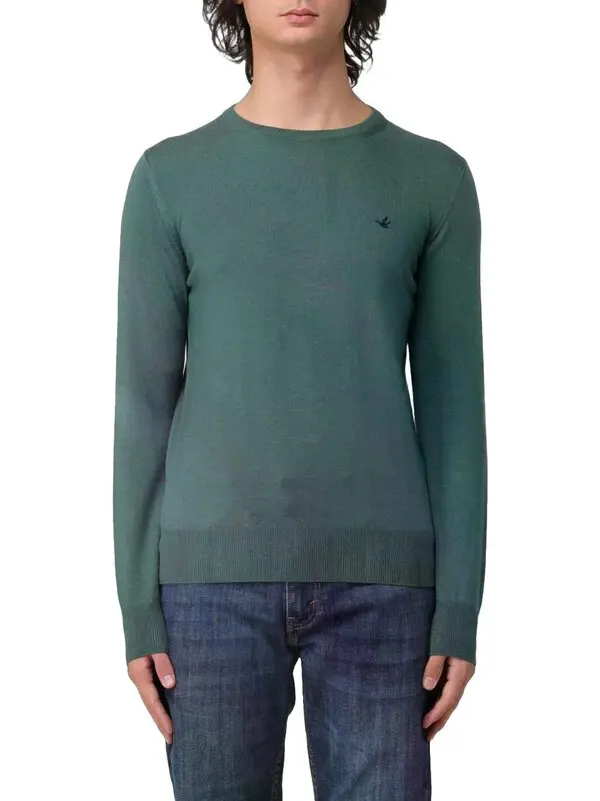 BROOKSFIELD Logo-embroidered Wool Sweater - Green