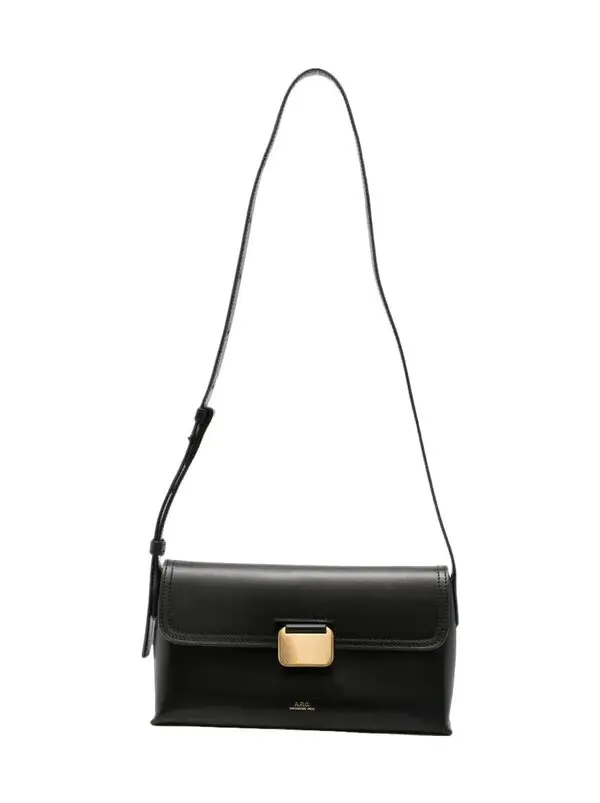 A.p.c. Small Simone Logo-print Leather Shoulder Bag - Black