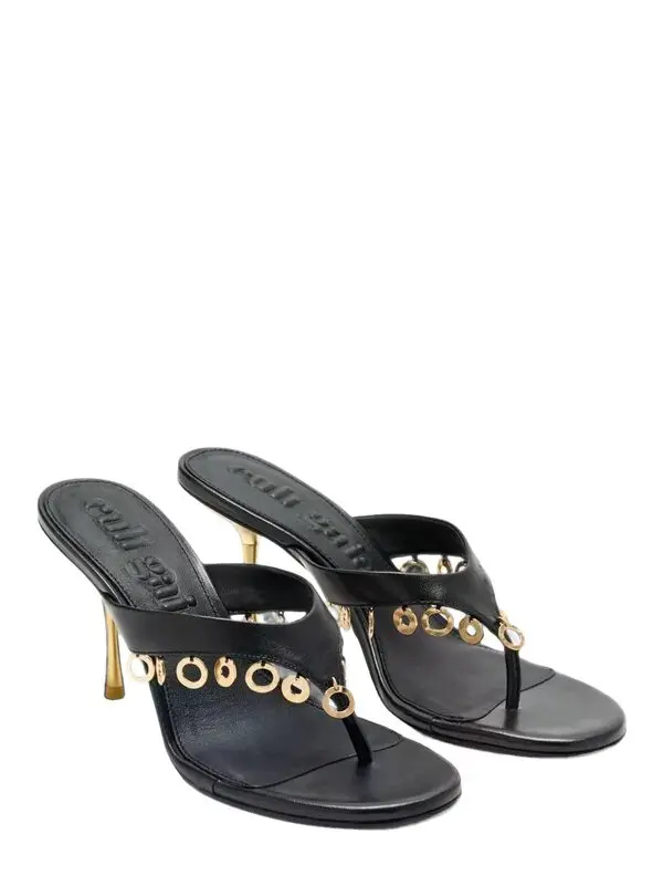 Cult Gaia Stella Heel Sandals - Black