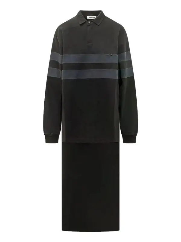 DARKPARK Jill Striped Polo Shirt - Black