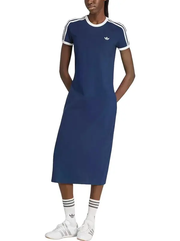 Adidas 3-stripes Midi Dress - Blue