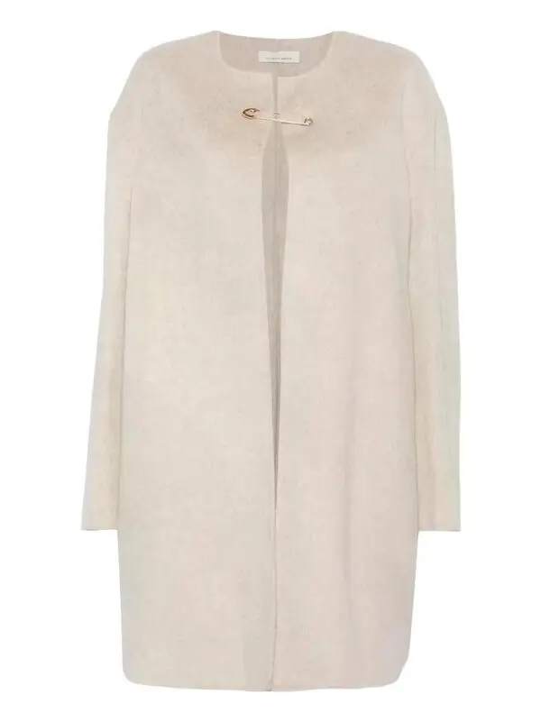 Liviana Conti Safety-pin Coat - Neutrals