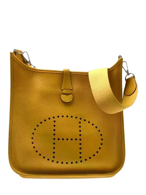 Hermès 2008 Gm Taurillon Evelyne Shoulder Bag - Yellow