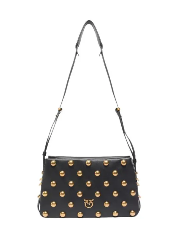 Pinko Love Birds Stud-embellished Shoulder Bag - Black