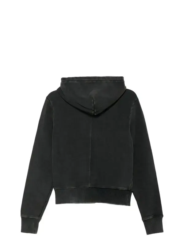 ENTIRE STUDIOS Faded-effect Zip-up Hoodie - Grey
