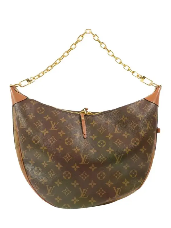 LOUIS VUITTON Loop Hobo Monogram Reverse Shoulder Bag - Brown