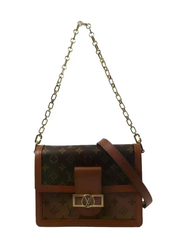 LOUIS VUITTON Mm Dauphine Monogram Reverse Shoulder Bag - Brown