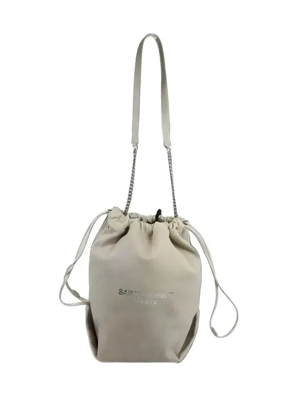 Saint Laurent Teddy Chain Bucket Bag - Neutrals