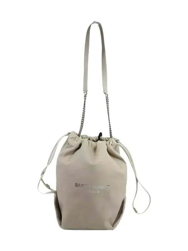 Saint Laurent Teddy Chain Bucket Bag - Neutrals