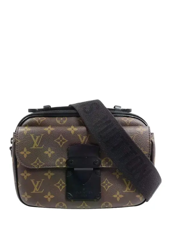 LOUIS VUITTON S Lock Monogram Shoulder Bag - Brown