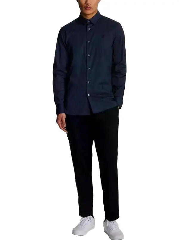 LYLE & SCOTT Logo-embroidered Shirt - Blue
