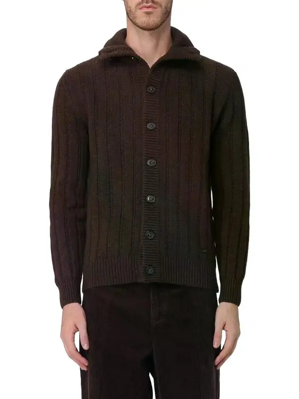 BROOKSFIELD Ribbed Wool Sweater - Brown