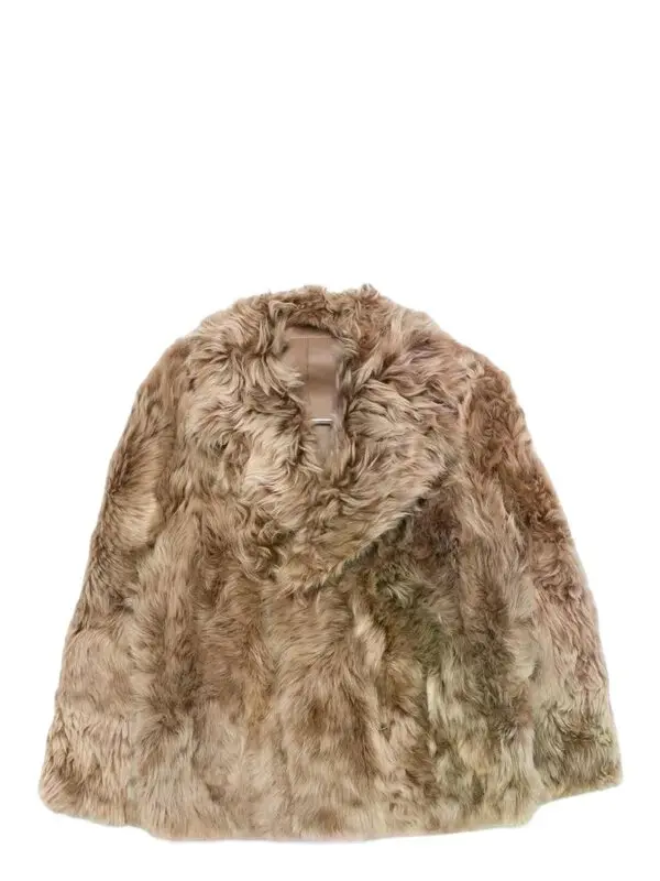 YVES SALOMON Shearling Double-breasted Jacket - Neutrals