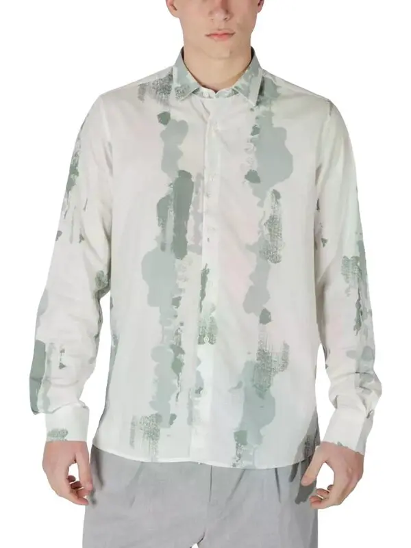 ANTONY MORATO Abstract-print Long-sleeve Shirt - White