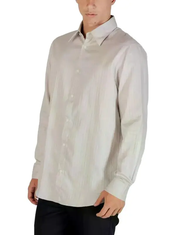 Armani Exchange Tonal-stripe Shirt - Grey