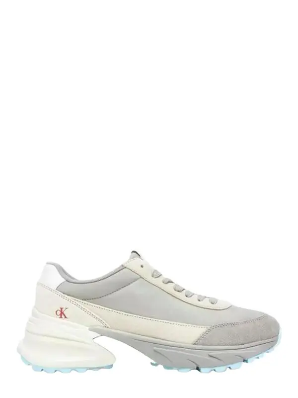 Calvin Klein Hike Runner Suede-panelled Sneakers - Grey