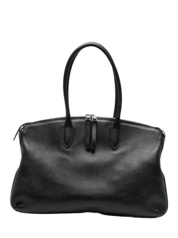 Borsalino Medium Grain-texture Tote Bag - Black