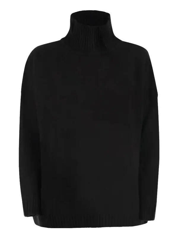 Max Mara Borgia Turtleneck Oversized Sweater - Black