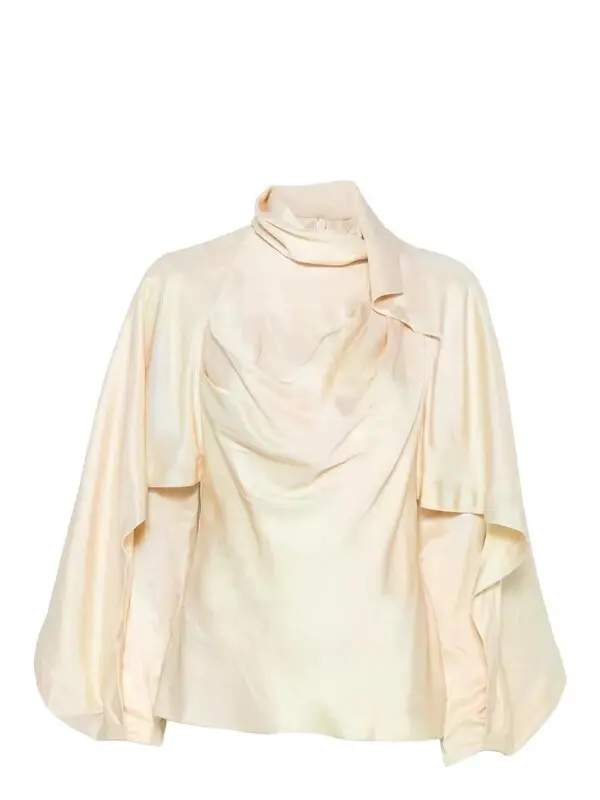 Zimmermann Ascent Draped Pussy-bow Blouse - Neutrals
