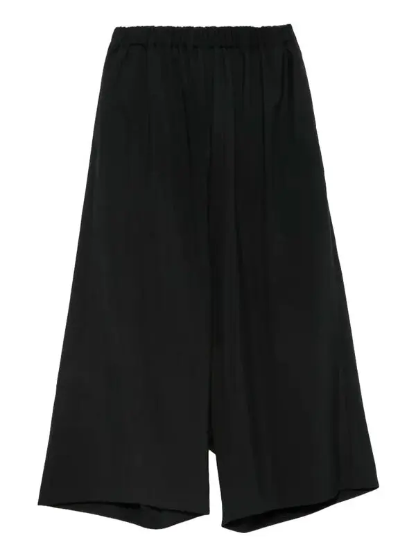 Comme Des Garçons Elasticated-waistband Cropped Trousers - Black