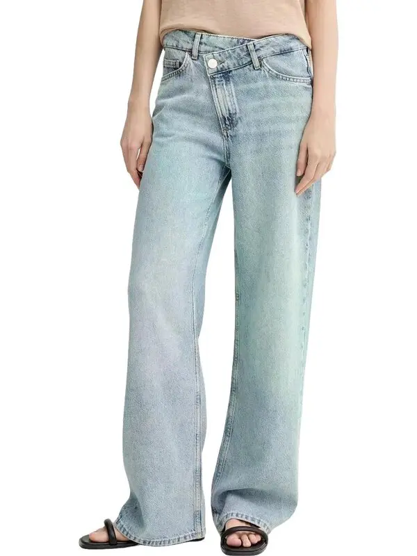 Marc O'polo Asymmetric-waistband Wide-leg Jeans - Blue