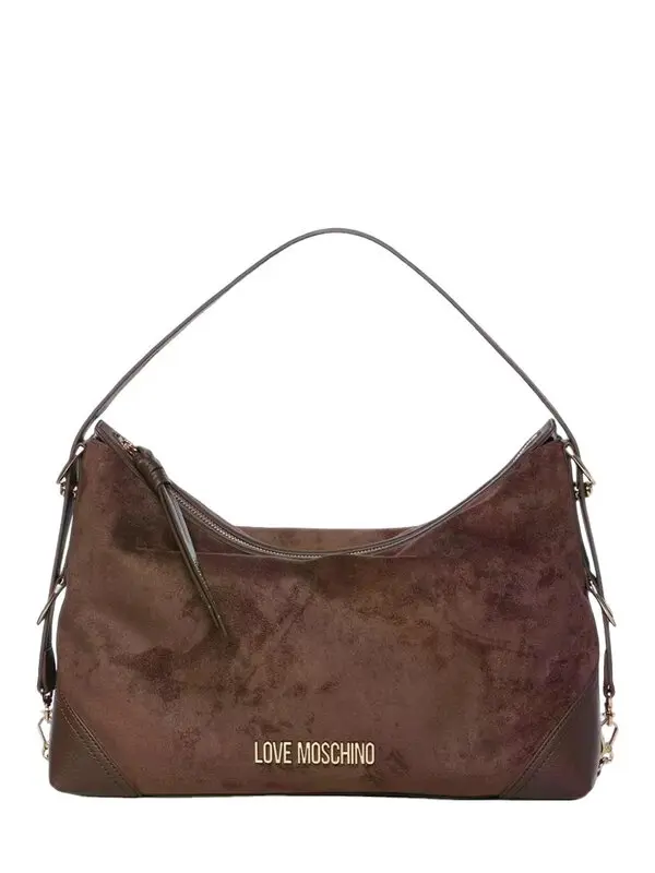 Moschino Logo-plaque Shoulder Bag - Brown