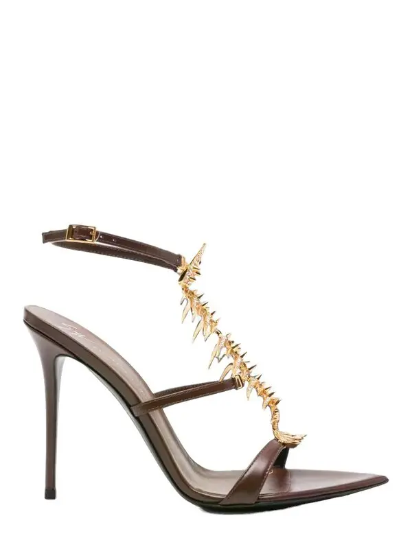GIUSEPPE ZANOTTI Slim 2.0 Crystal-embellished Sandals - Brown